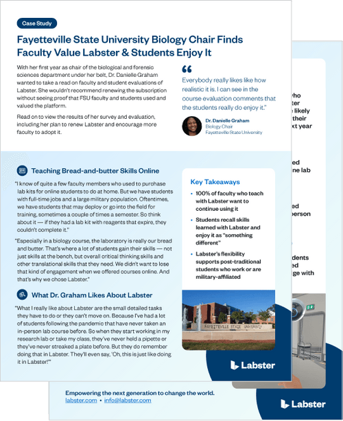 Biology Chair Finds Faculty Value Labster - and Students Enjoy It | Case Study